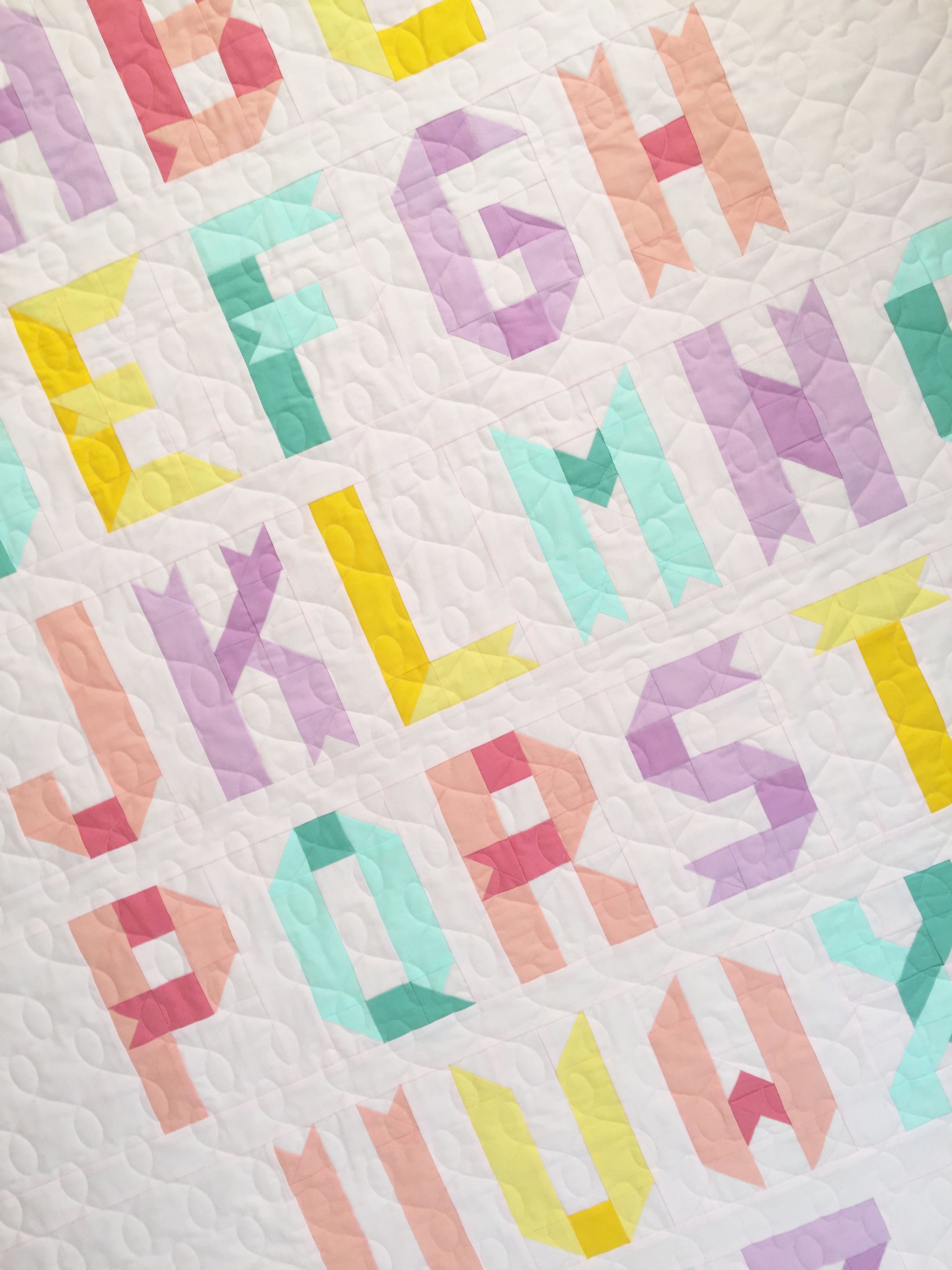 Ribbon Letters Alphabet Quilt Pattern - PDF – patchanddot