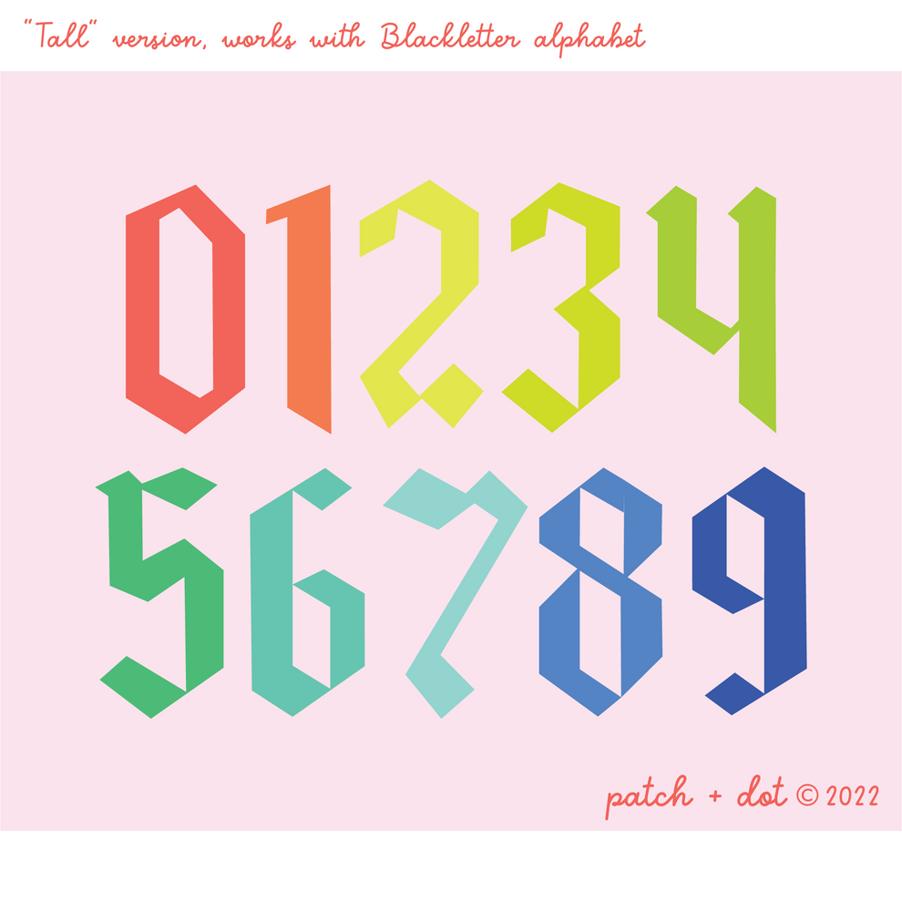 FPP Numbers Quilt Block Pattern - PDF – patch and dot